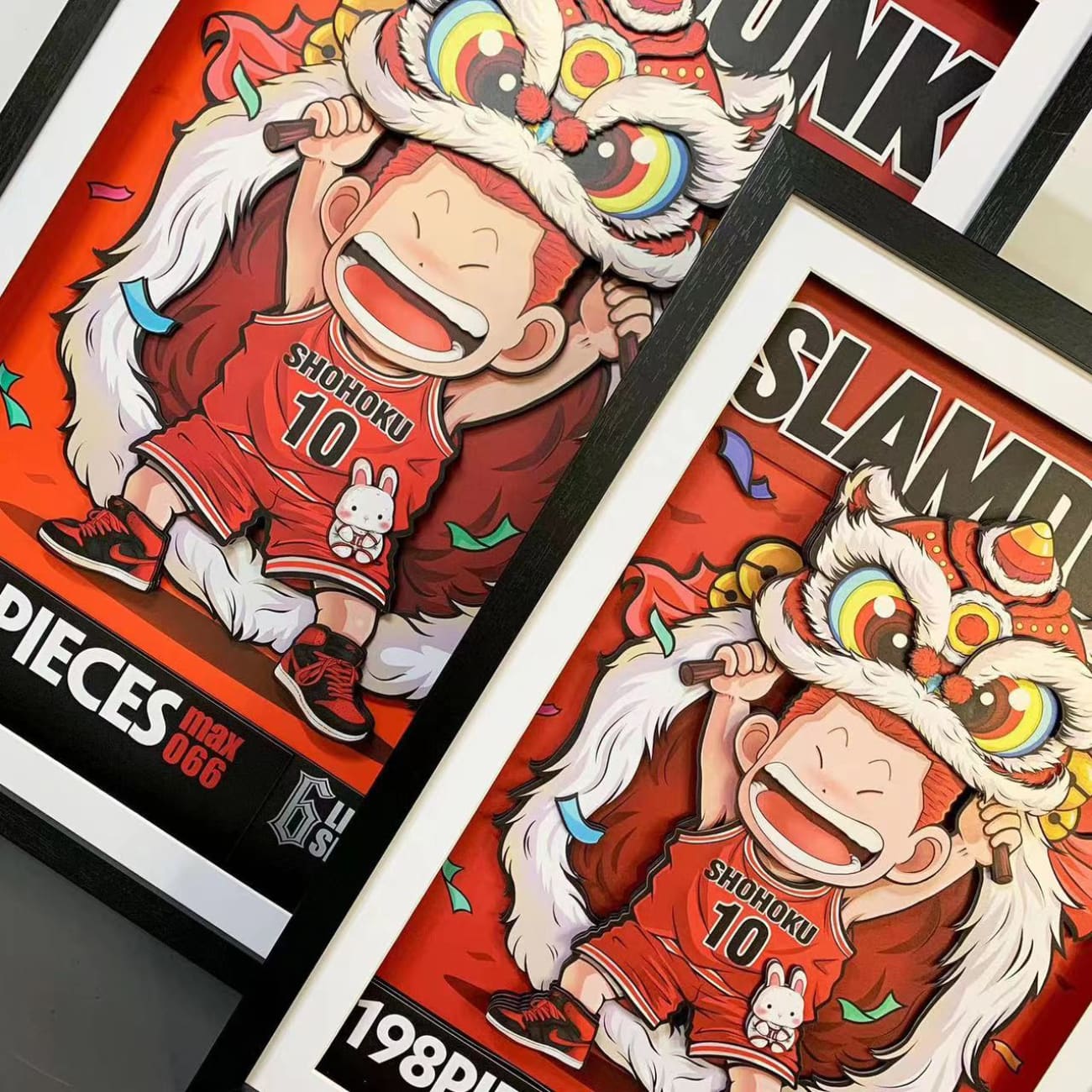 Momo Studio - Lion Dance Hanamichi Sakuragi 3d Poster Frame – Avolounge